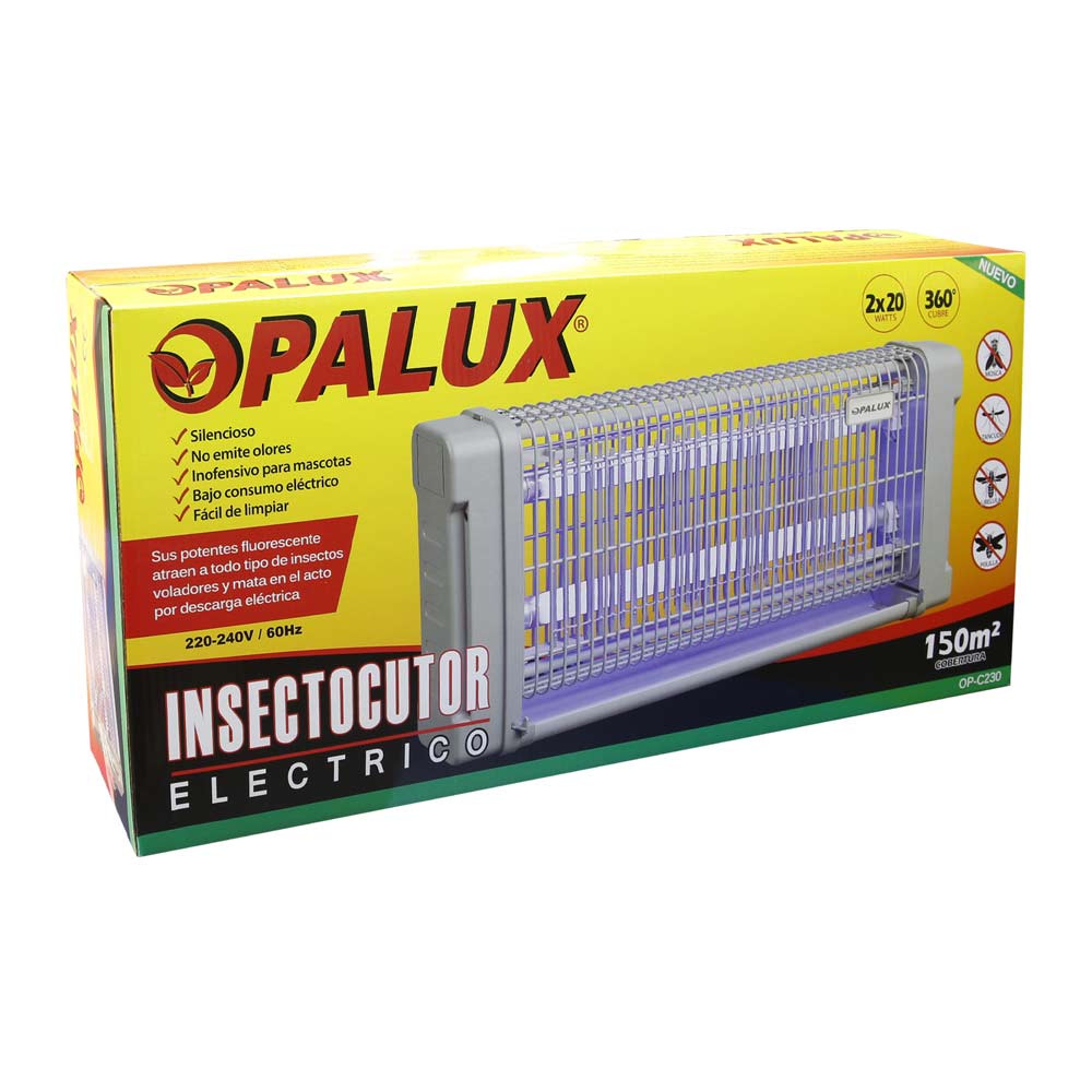 Insectocutor eléctrico tipo barra Opalux OP-C240 40w, 2 tubos 20w, 150 ...