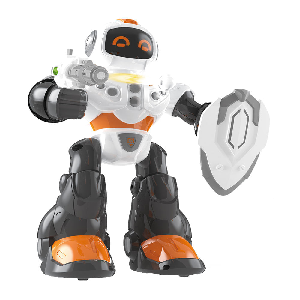 Robot a control remoto HK Tec a pilas, naranja y blanco - Tienda Claro