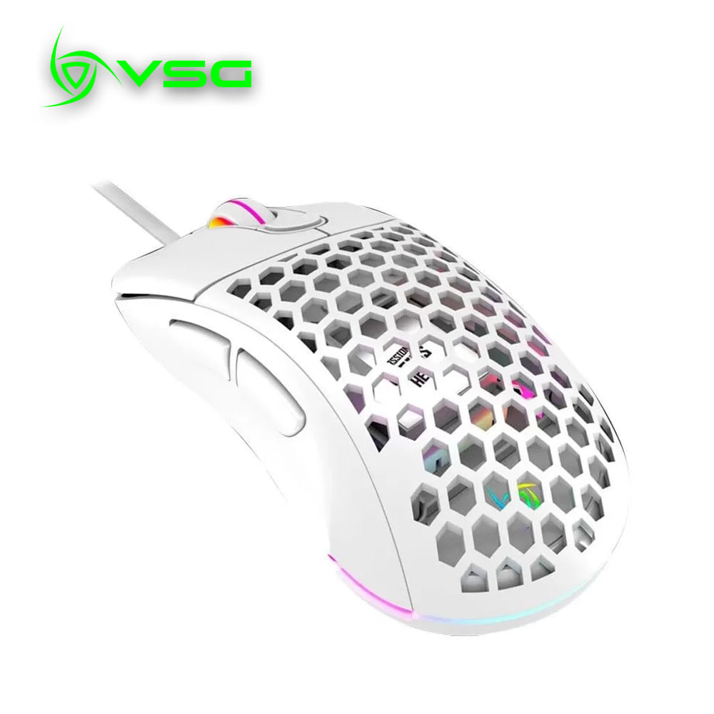 MOUSE GAMER VSG AQUILA AIR MATE,16k DPI, RGB, Blanco - Tienda Claro