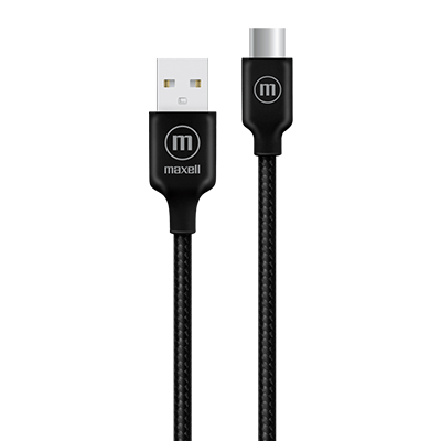 Cable Usb-C Braided Maxell 2m Negro